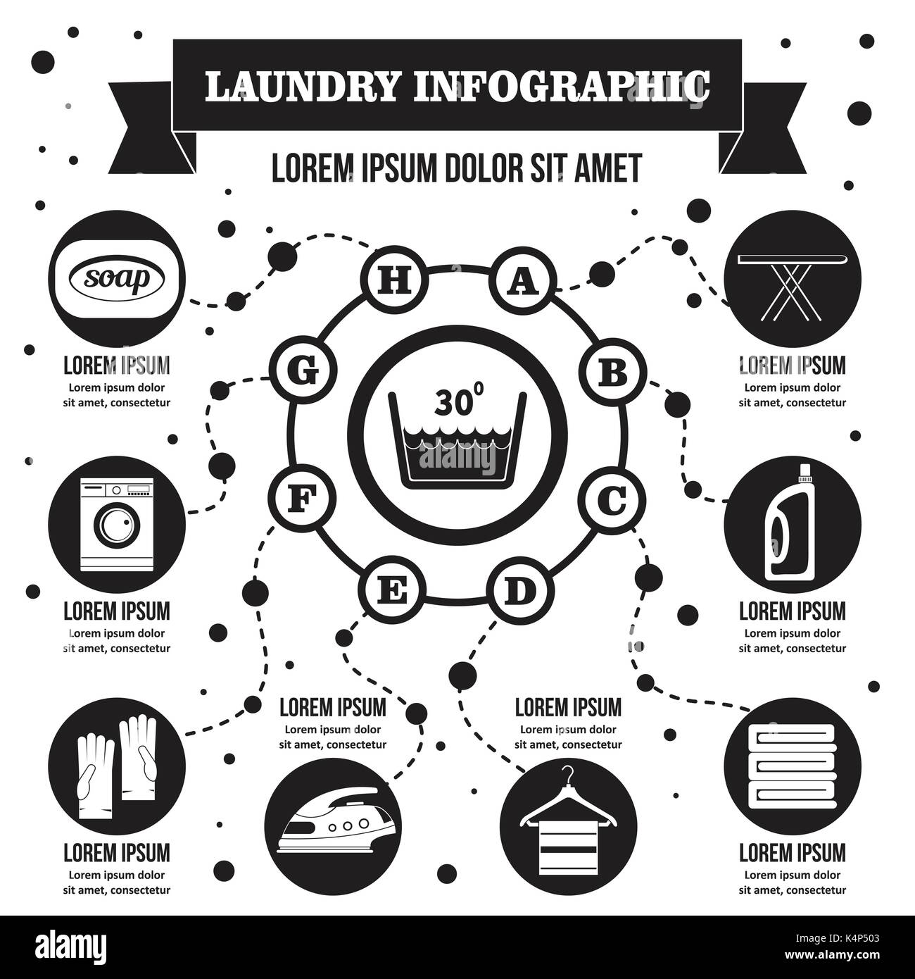 Laundry infographic concept, simple style Stock Vector Image & Art - Alamy