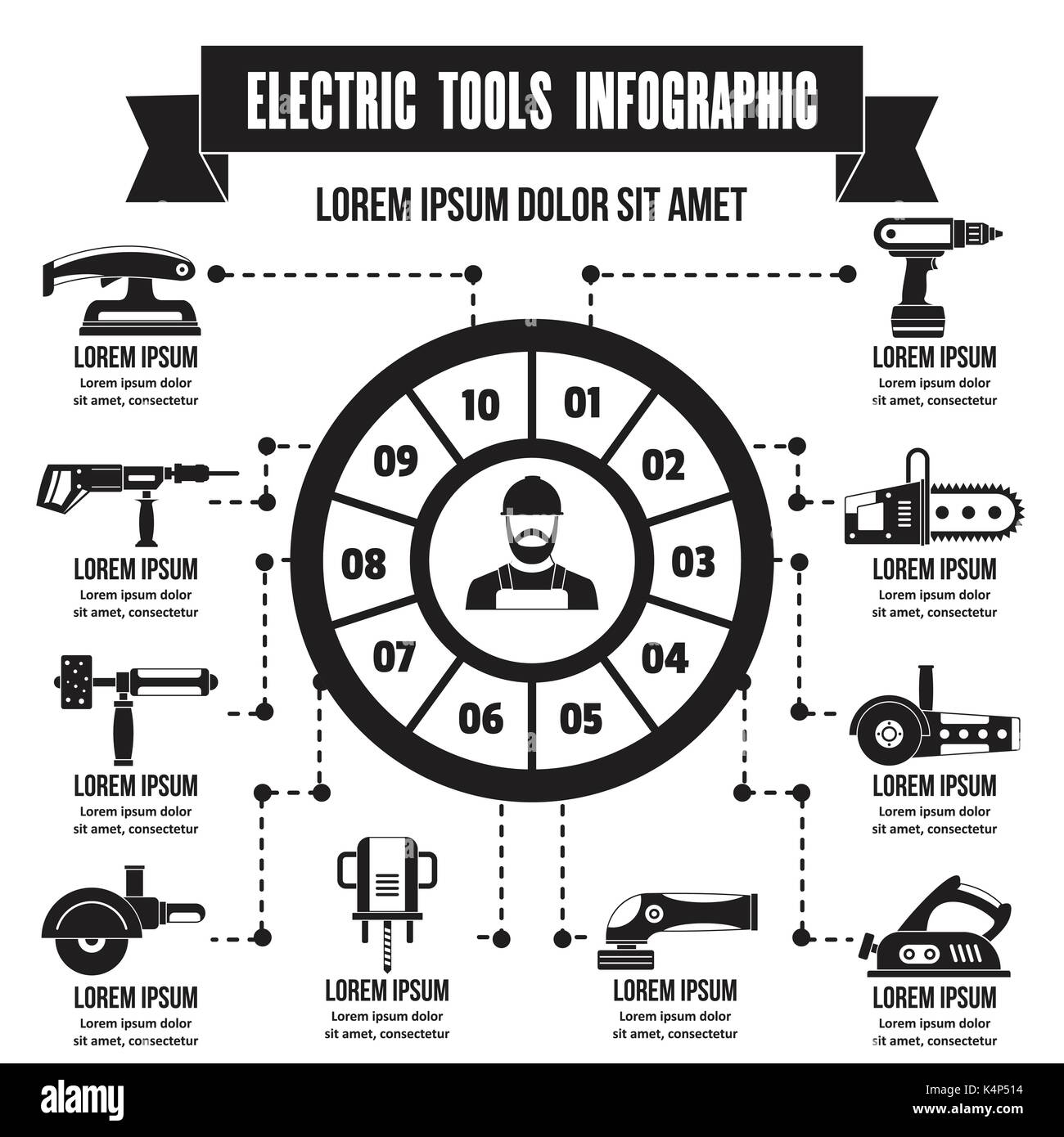Electric tools infographic, simple style Stock Vector Image & Art - Alamy