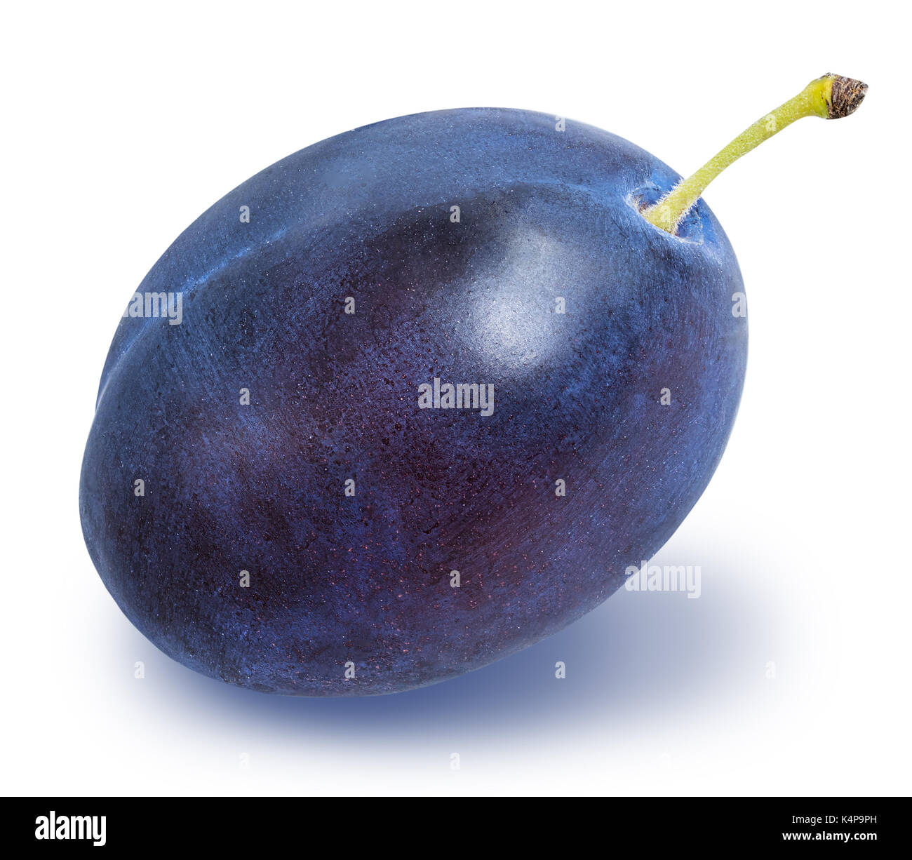 Blue plum isolated on white background with clipping path Stock Photo ...
