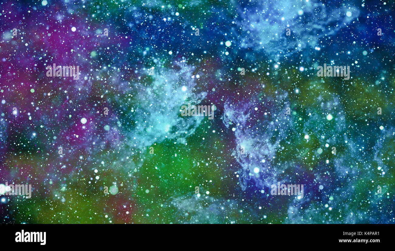 Cosmic abstract background with stars and nebulas Stock Photo - Alamy