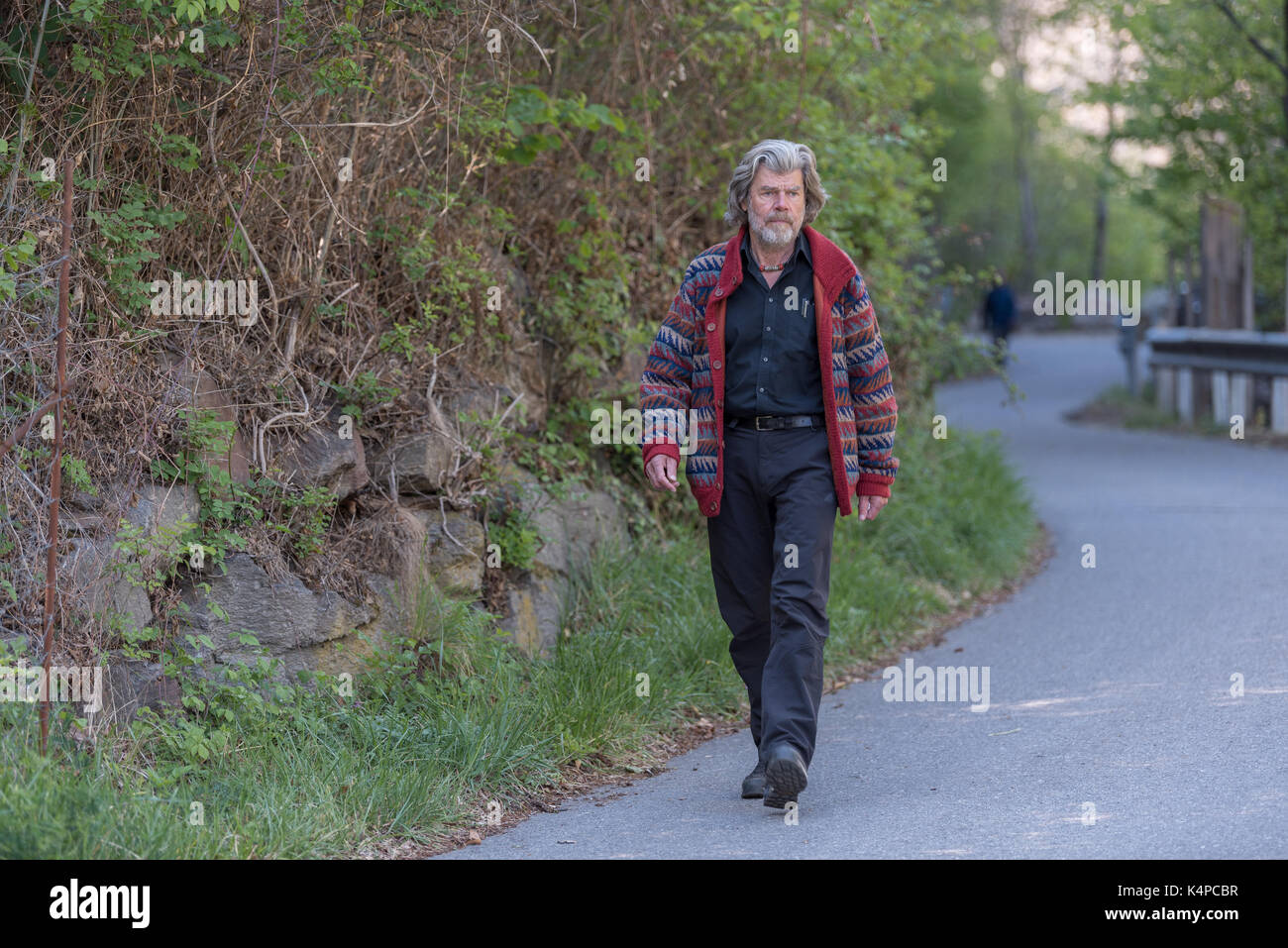 Alpinist Reinhold Messner at his Juval Castle in South Tyrol, Italy ...