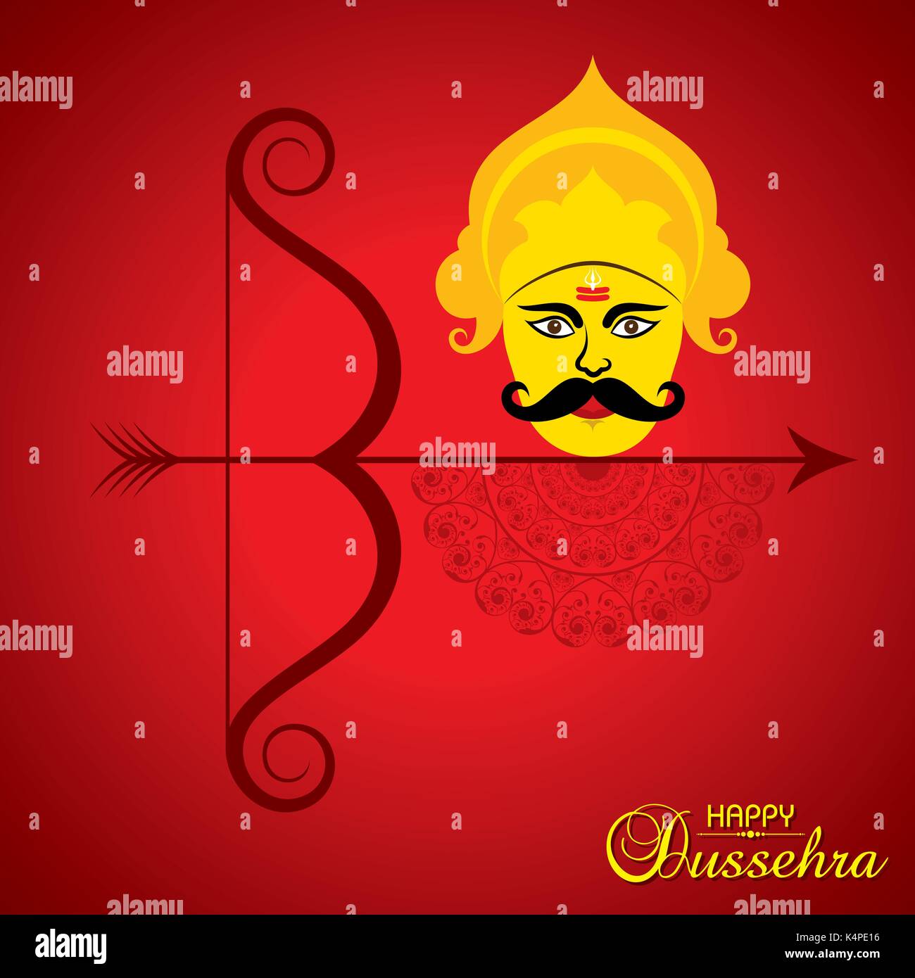 dussehra festival greeting or poster design stock vector Stock Vector ...