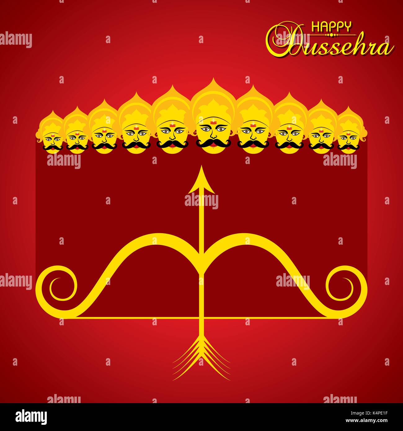 dussehra festival greeting or poster design stock vector Stock Vector ...