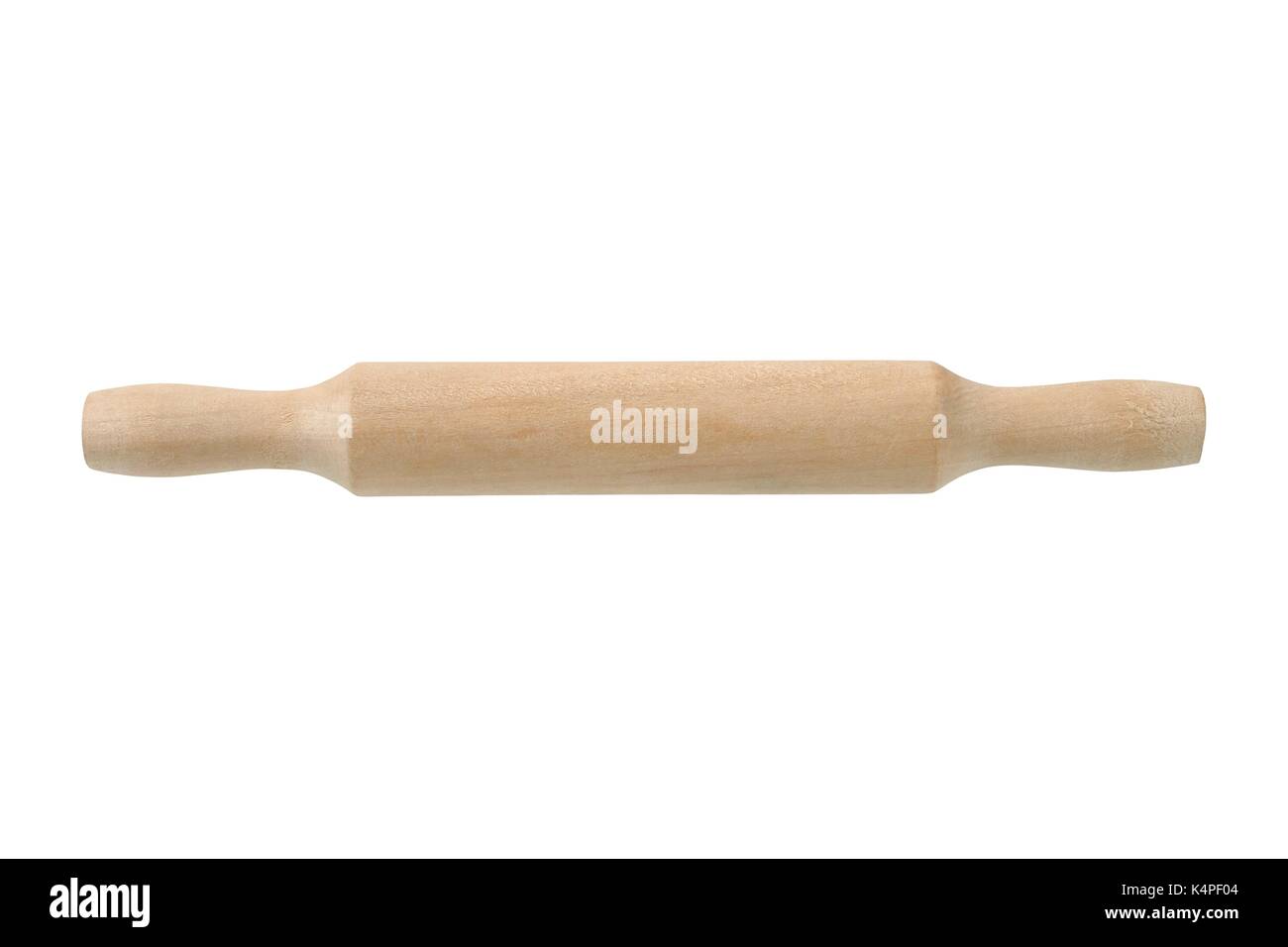 Small wooden rolling pin isolated on white background Stock Photo - Alamy