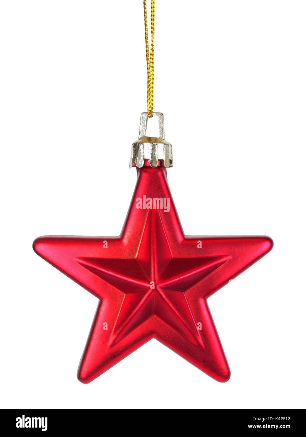 Christmas bauble hanging on white background Stock Photo - Alamy