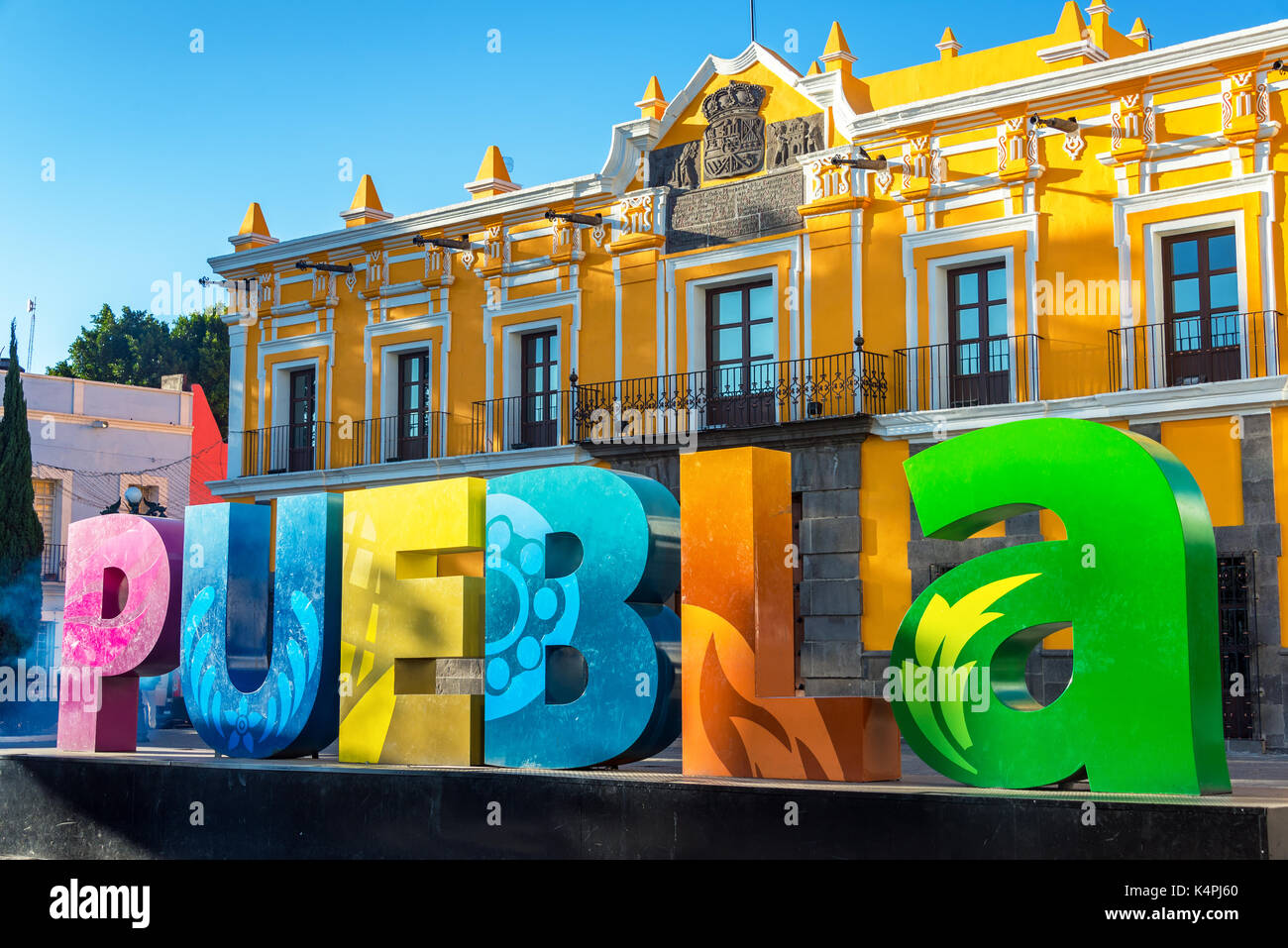 Puebla city sign hi-res stock photography and images - Alamy