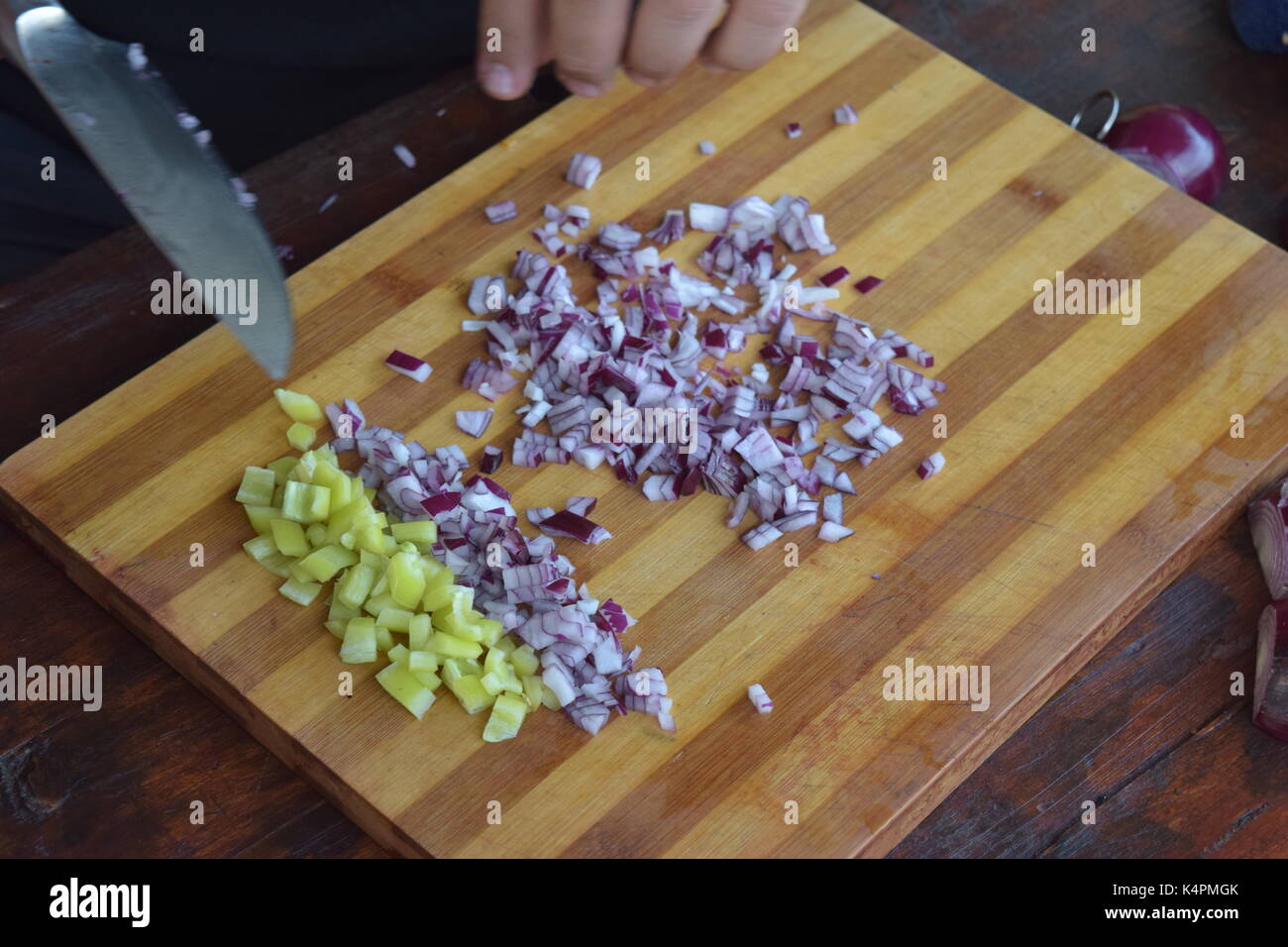 Close up of a chef's hands chopping Stock Photo - Alamy