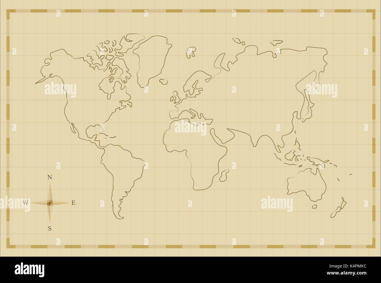 Antique map drawing Stock Vector Images - Alamy