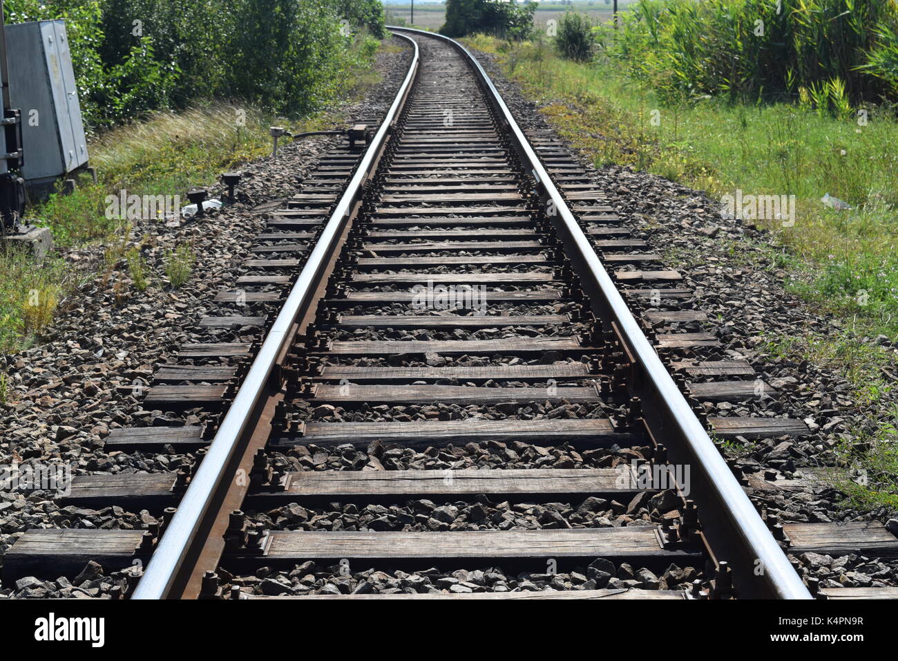 Close up of train tracks Stock Photo - Alamy