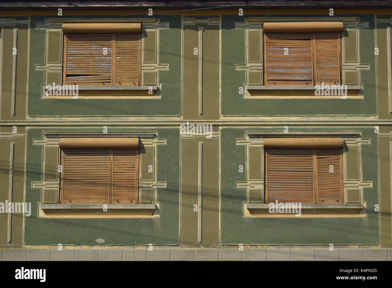 Old house with four windows Stock Photo - Alamy