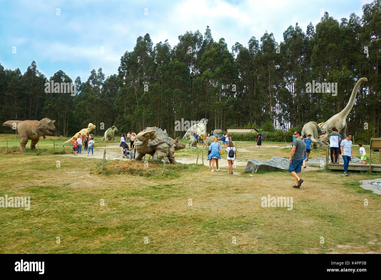 Visitors at Jurassic Museum of Asturias. Colunga. Spain Stock Photo - Alamy