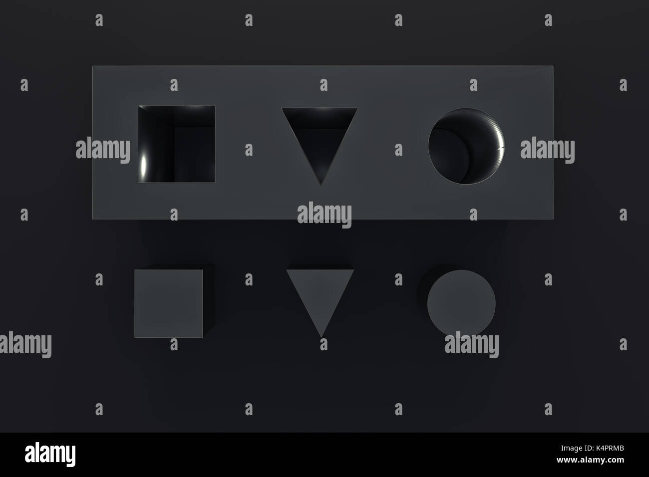 3D rendering of abstract polygon blocks Stock Photo - Alamy