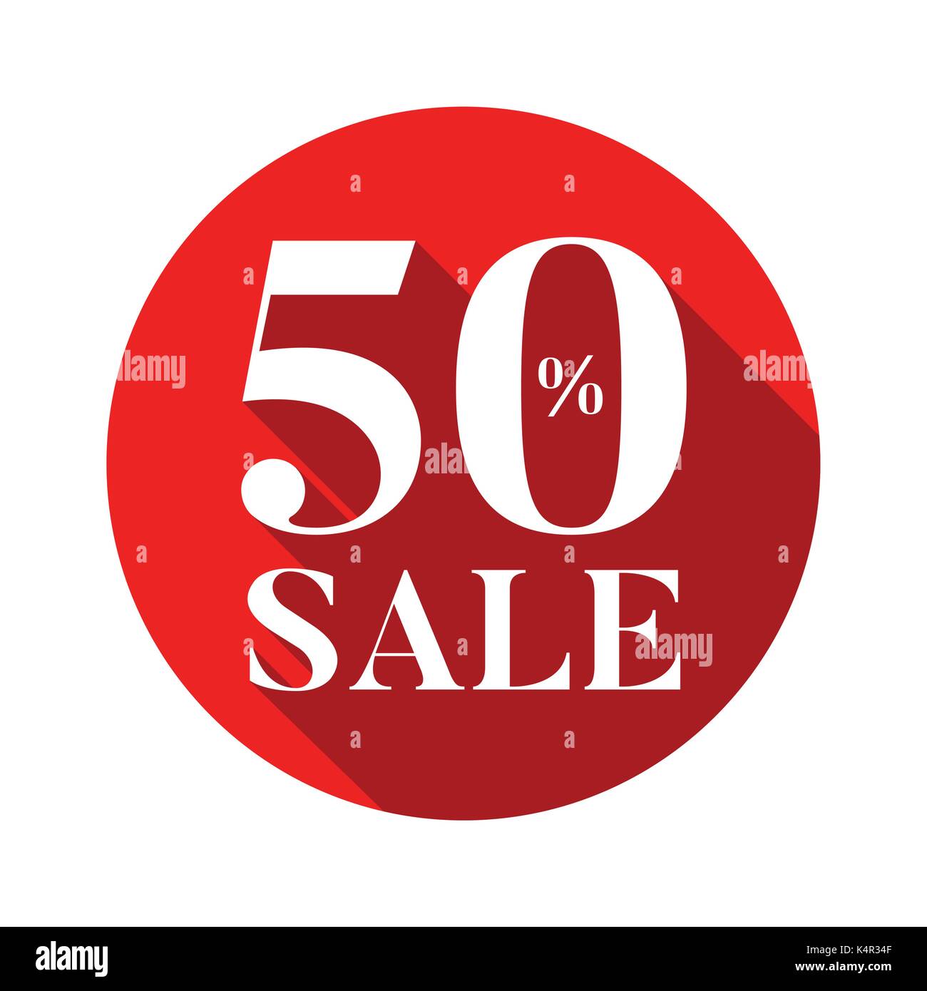 Fifty percent sale sign red vector Stock Vector Image & Art - Alamy