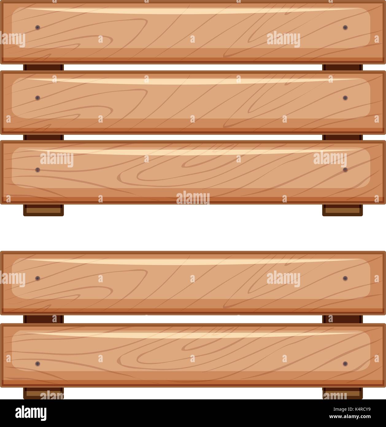 Wooden boards on white background illustration Stock Vector Image & Art ...