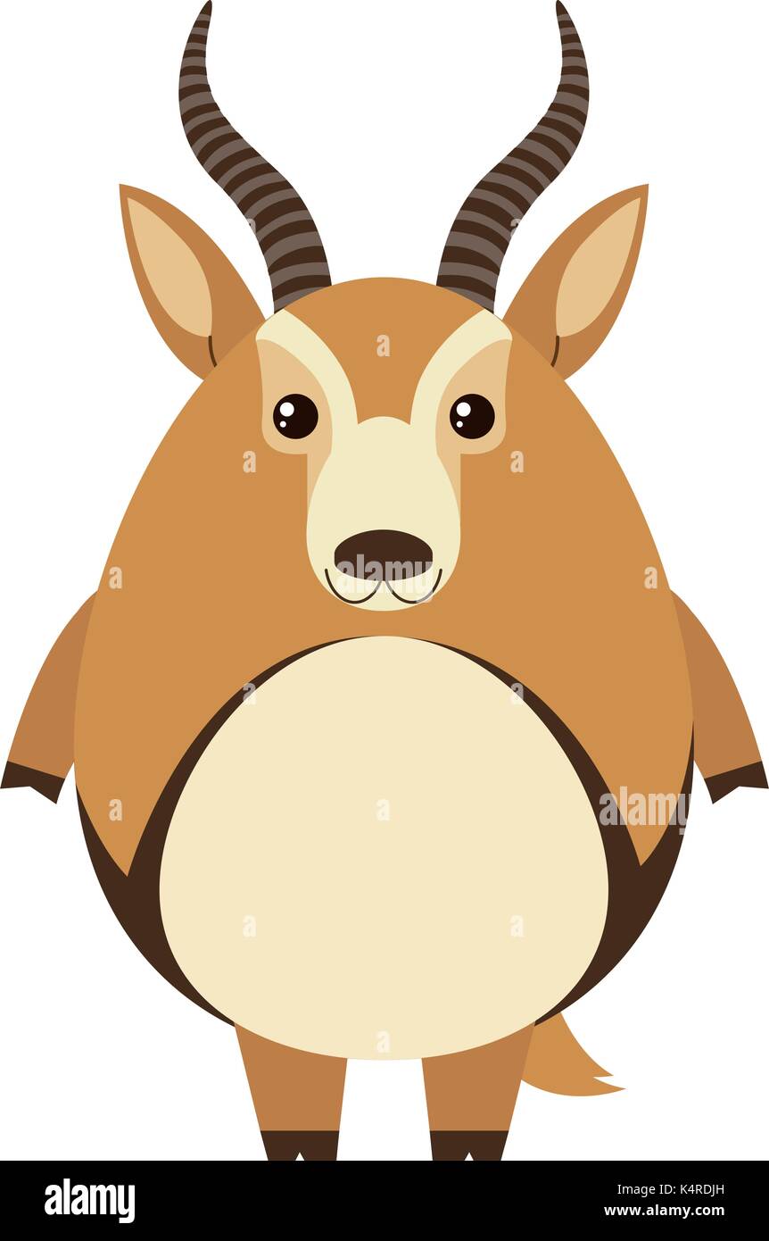 Cute gazelle with round body illustration Stock Vector Image & Art - Alamy