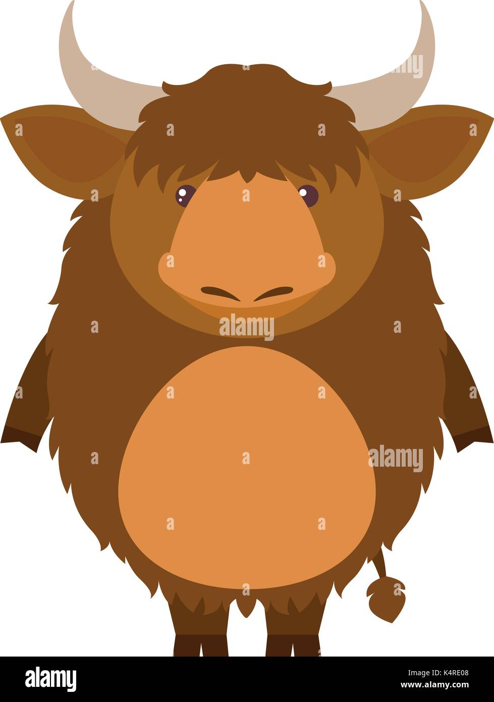 Cute yak on white background illustration Stock Vector Image & Art - Alamy