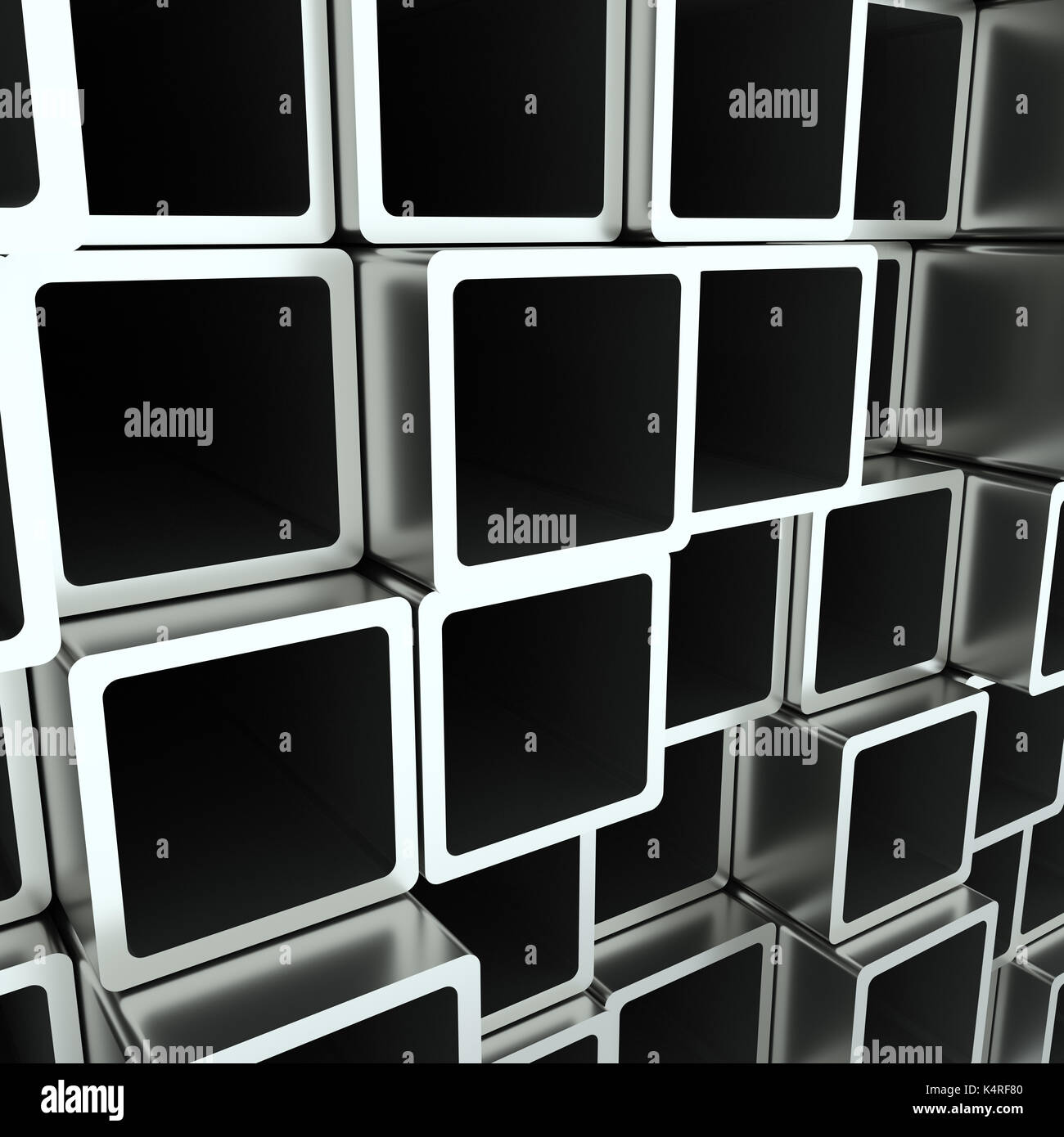 Metal rectangle tube Stock Photo - Alamy