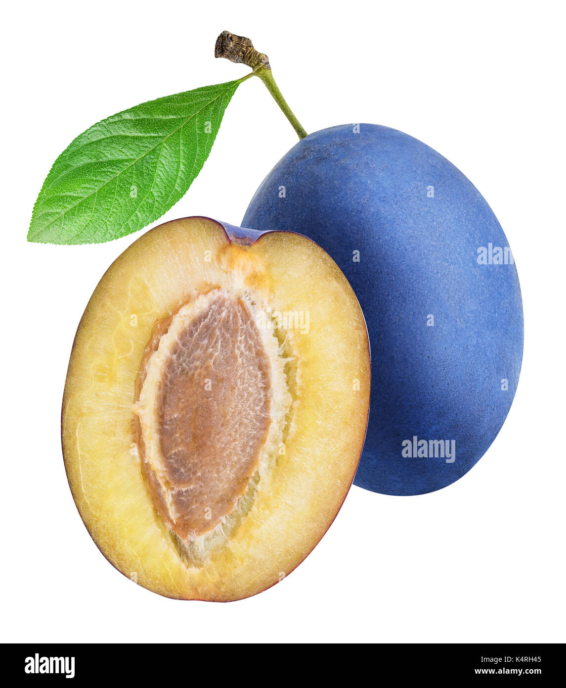 Blue plum isolated on white background with clipping path Stock Photo ...