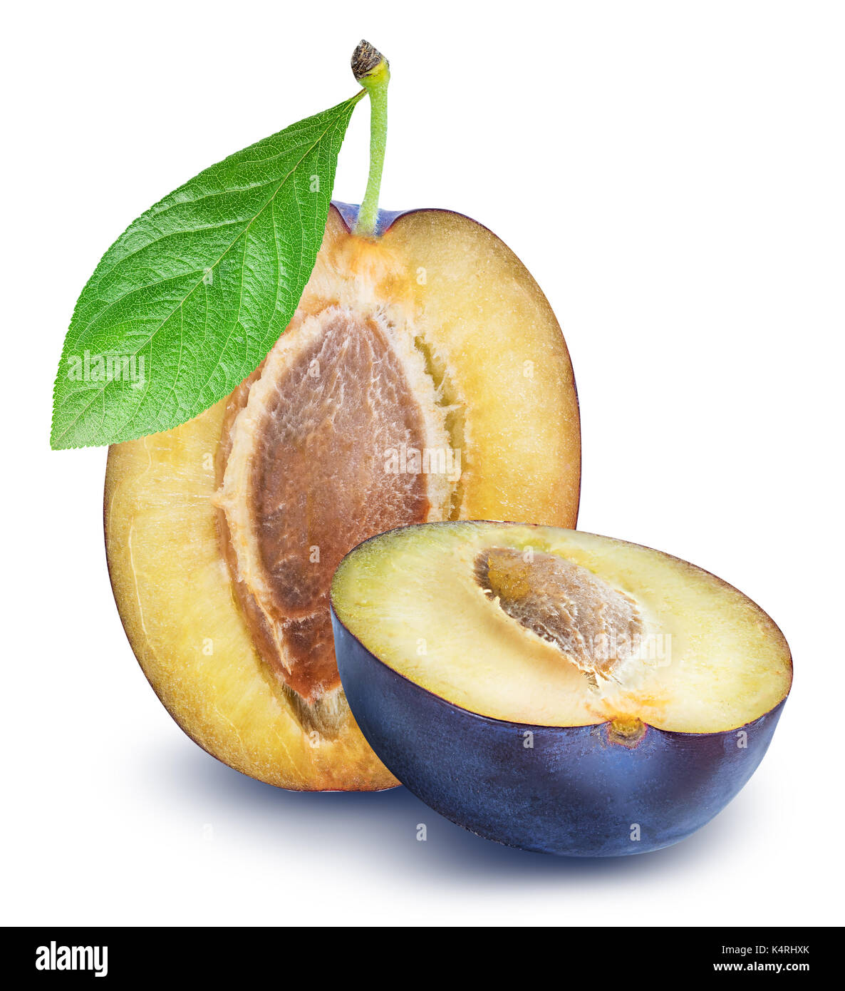 Blue plum isolated on white background with clipping path Stock Photo ...