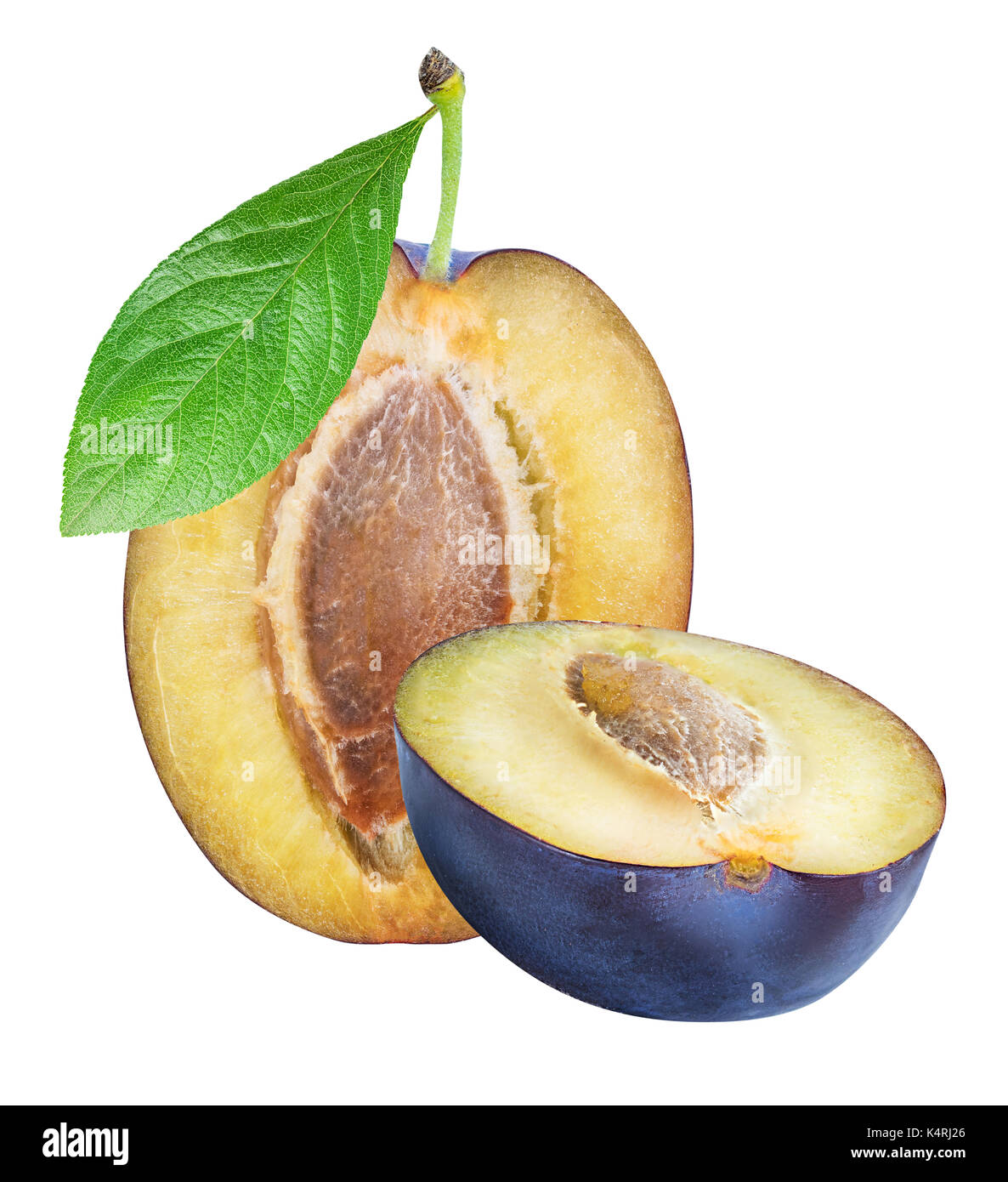 Blue plum isolated on white background with clipping path Stock Photo ...