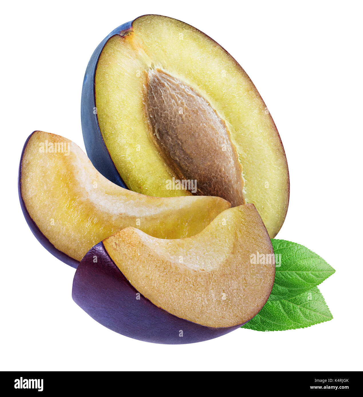 Blue plum isolated on white background with clipping path Stock Photo ...