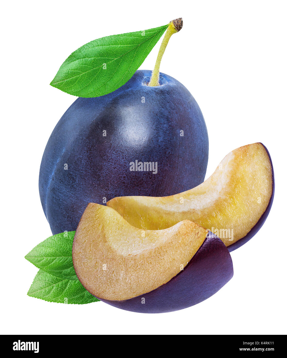 Blue plum isolated on white background with clipping path Stock Photo ...