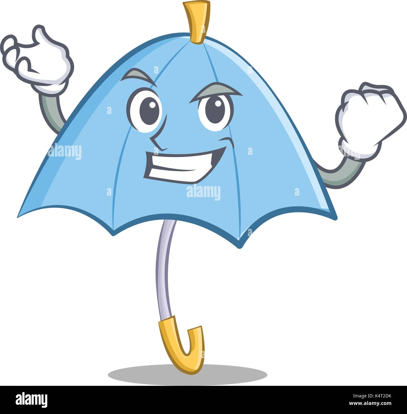 Successful blue umbrella character cartoon Stock Vector Image & Art - Alamy