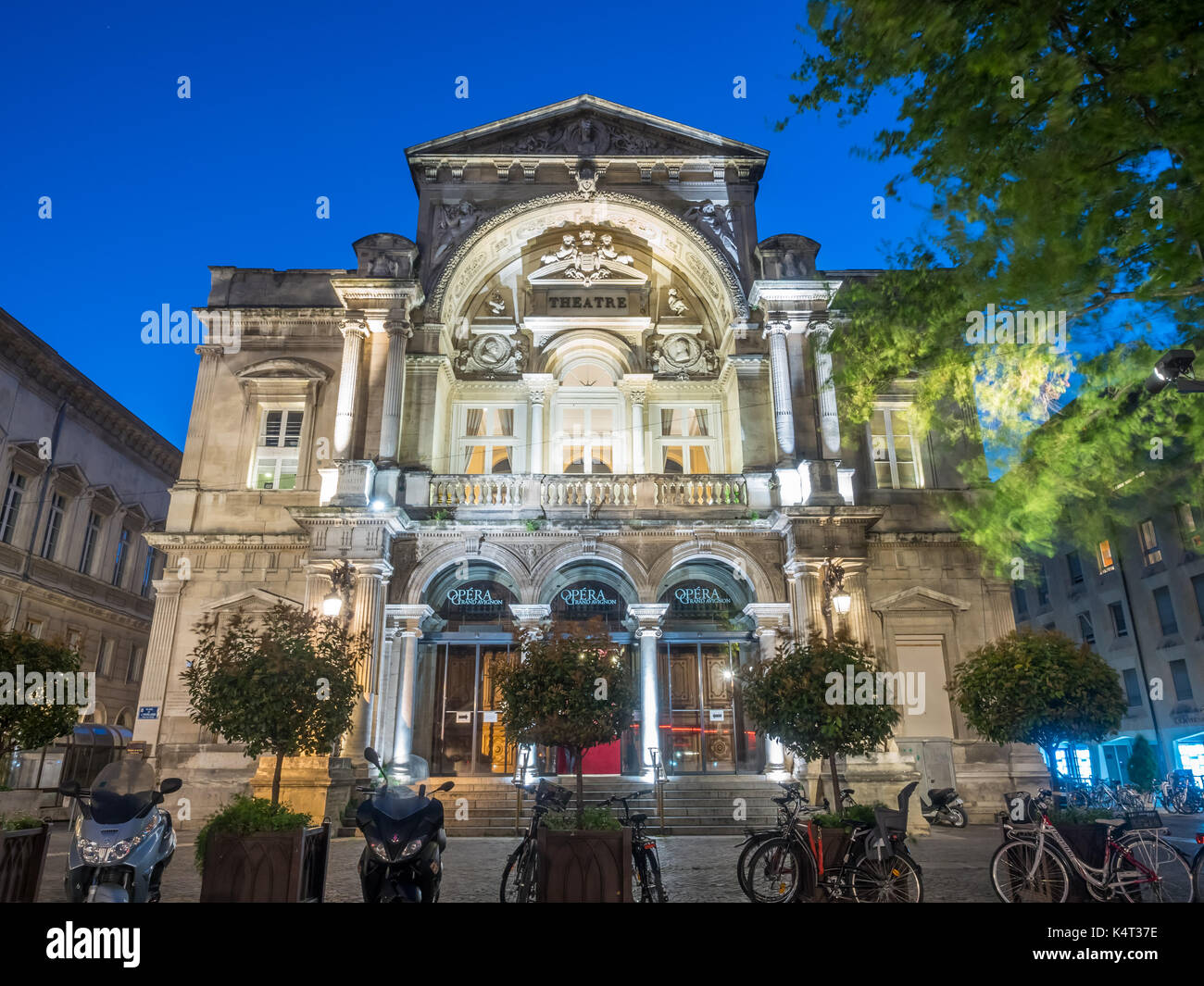 AVIGNON - APRIL 12 : Opera theatre is one of landmark in Avignon ...