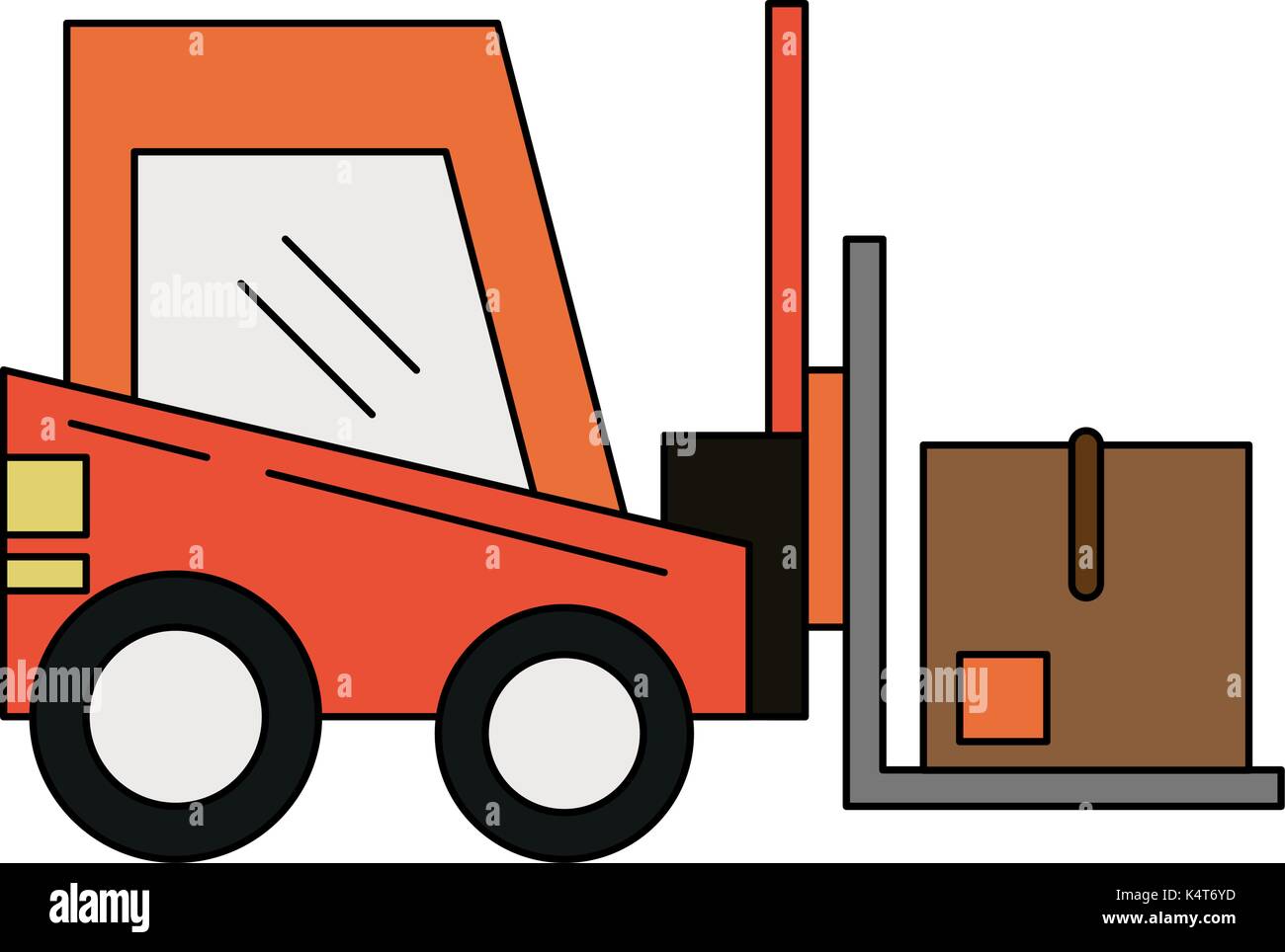 forklift with box icon image Stock Vector Image & Art - Alamy