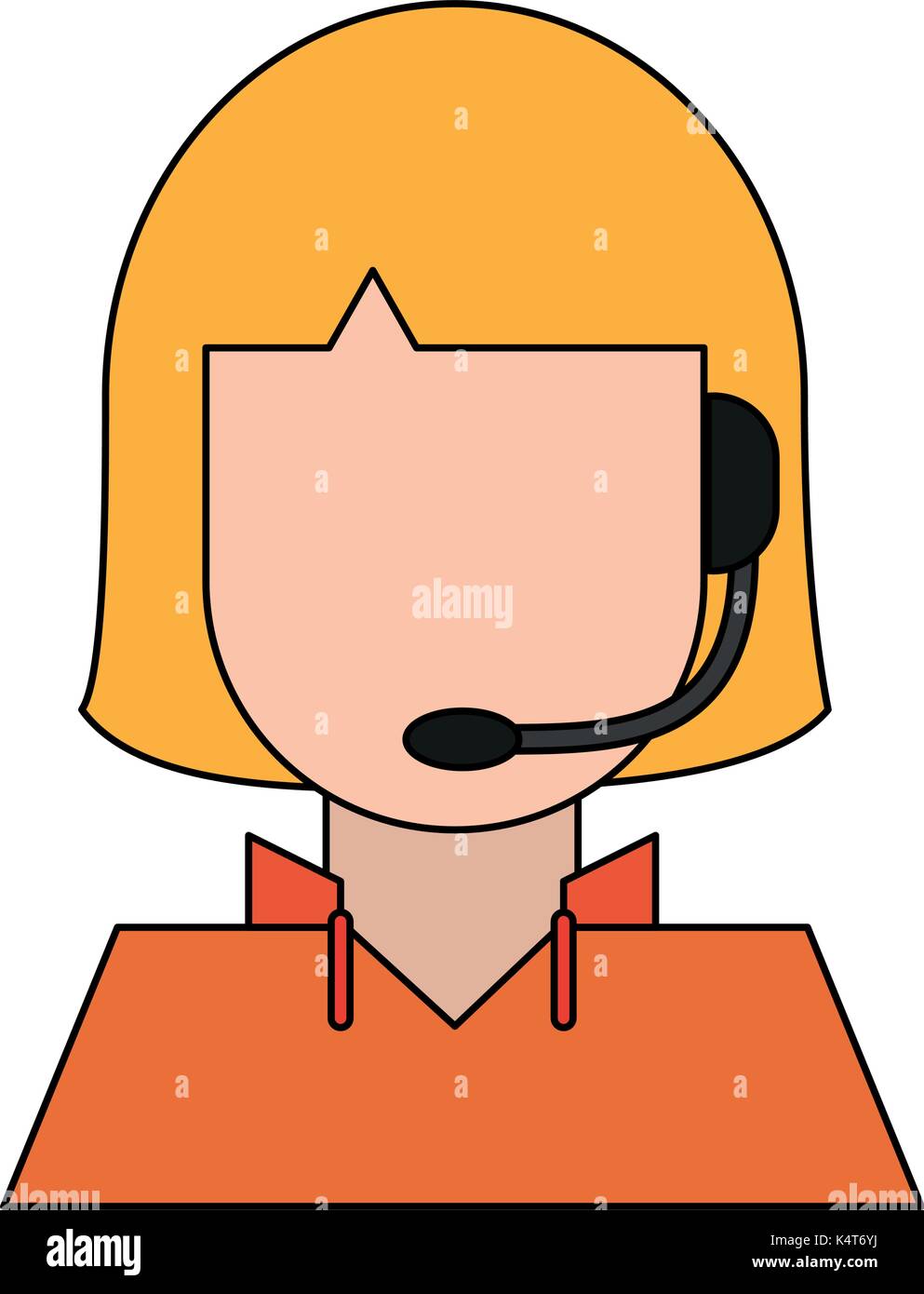 woman avatar with headset icon image Stock Vector Image & Art - Alamy