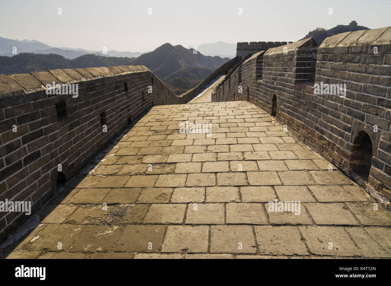 A renovated section of the Great Wall of China Stock Photo - Alamy