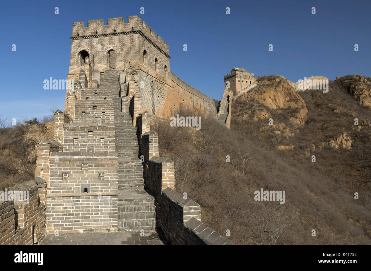A renovated section of the Great Wall of China Stock Photo - Alamy