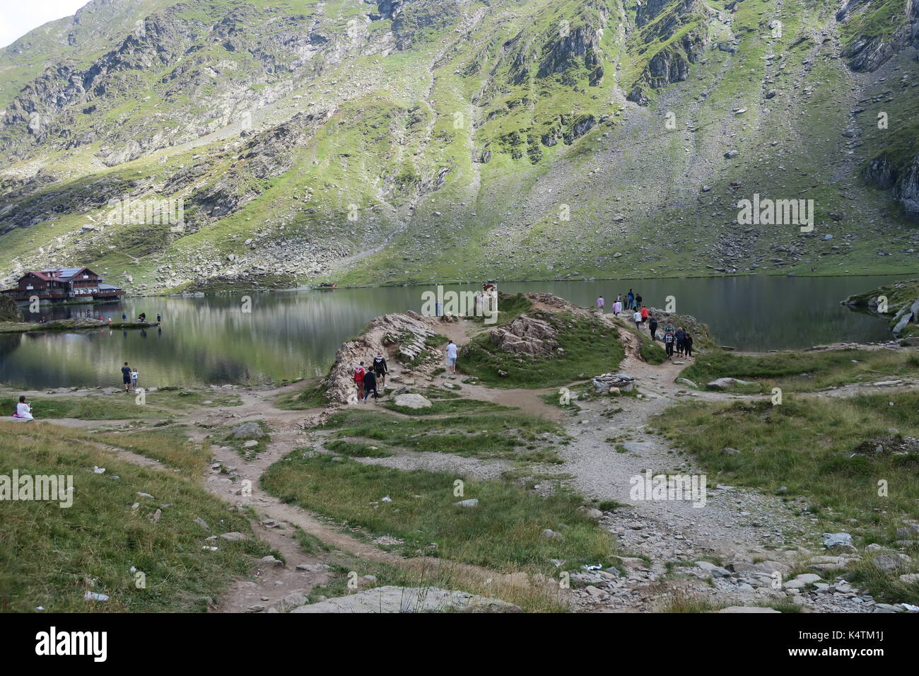 Balea Lake is glacier lake situated at 2034 meters of altitude in the ...