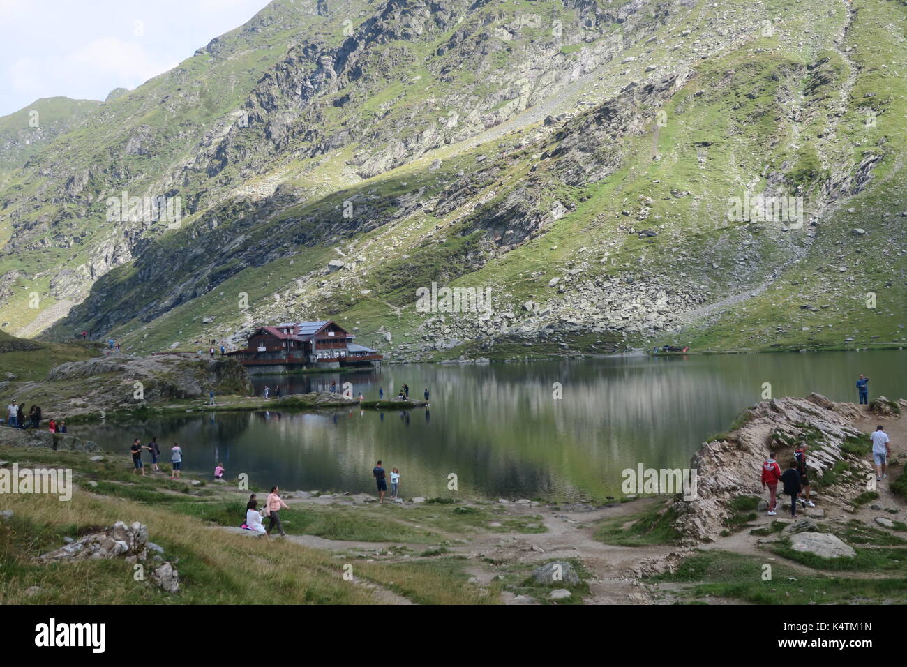 Balea Lake is glacier lake situated at 2034 meters of altitude in the ...