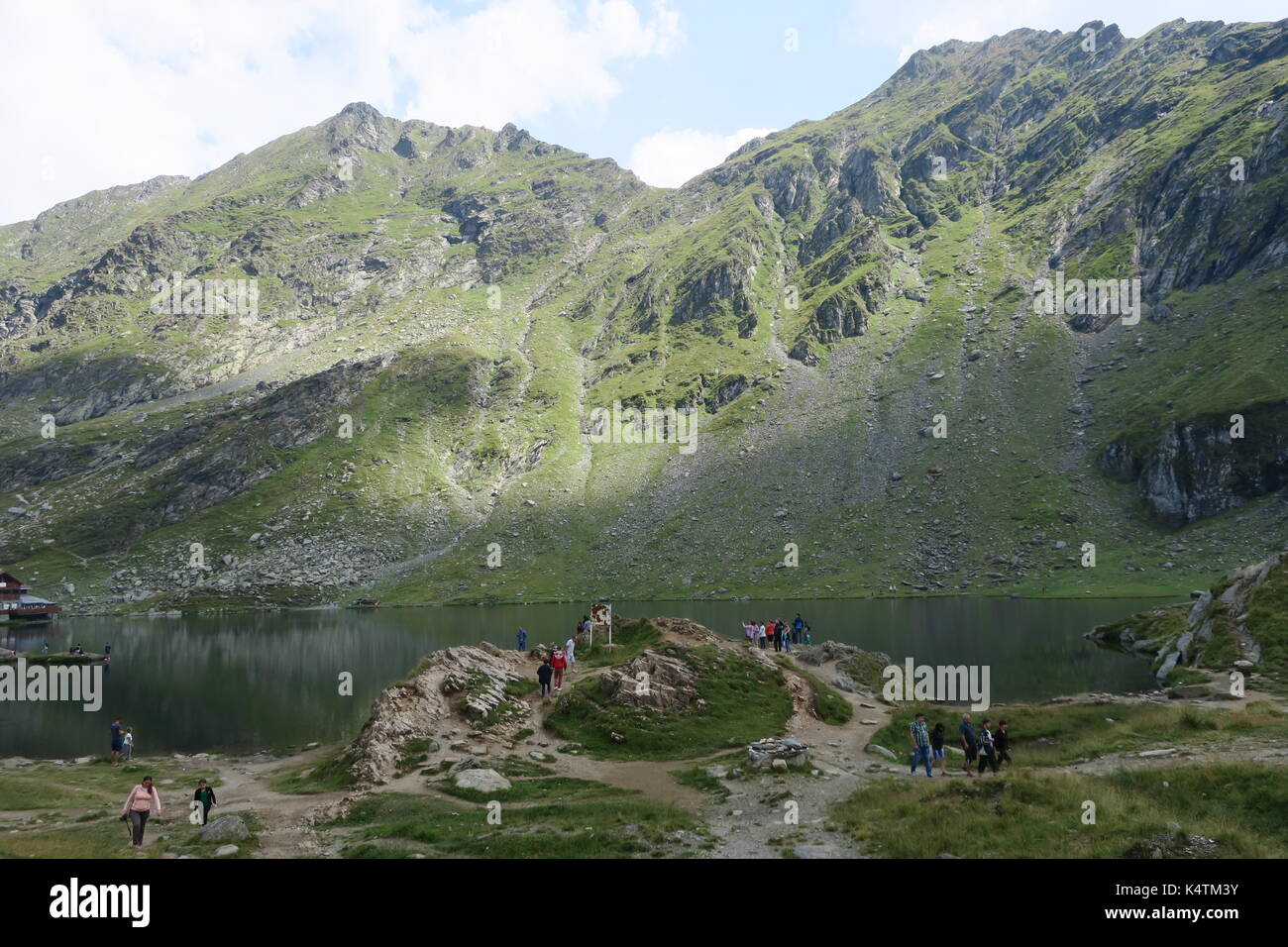 Balea Lake is glacier lake situated at 2034 meters of altitude in the ...
