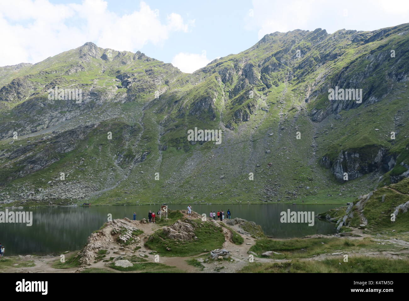 Balea Lake is glacier lake situated at 2034 meters of altitude in the ...