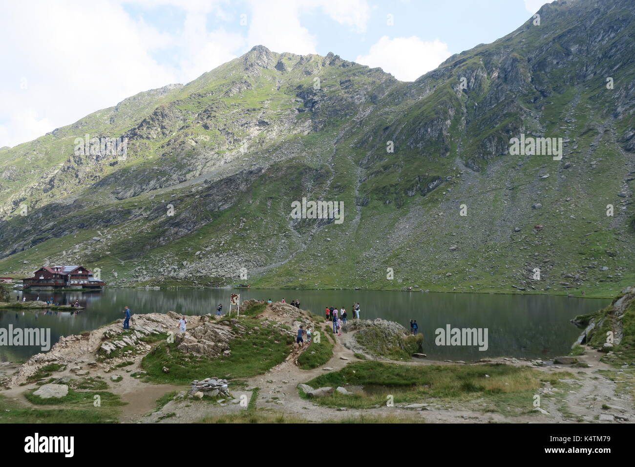 Balea Lake is glacier lake situated at 2034 meters of altitude in the ...