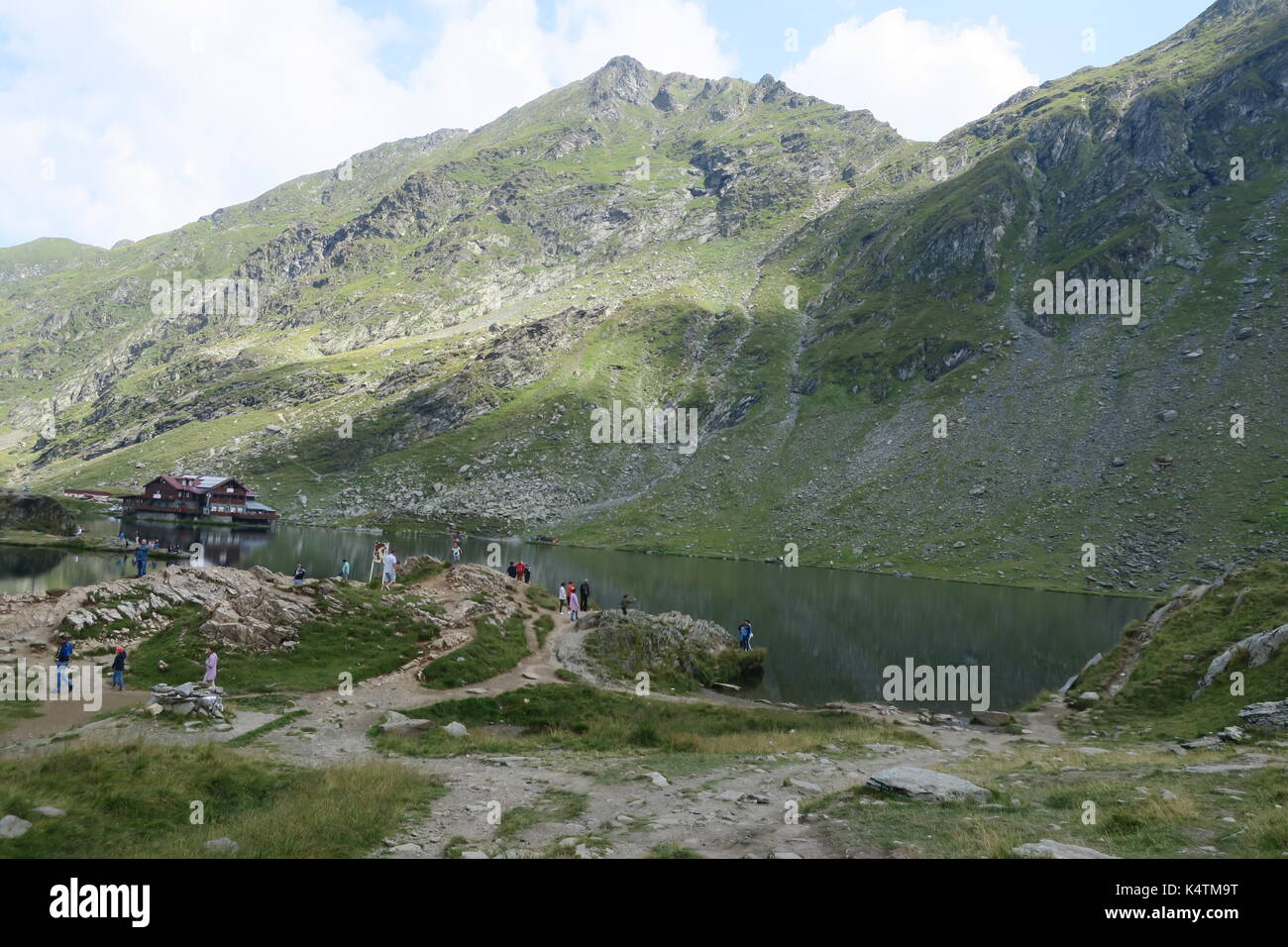 Balea Lake is glacier lake situated at 2034 meters of altitude in the ...