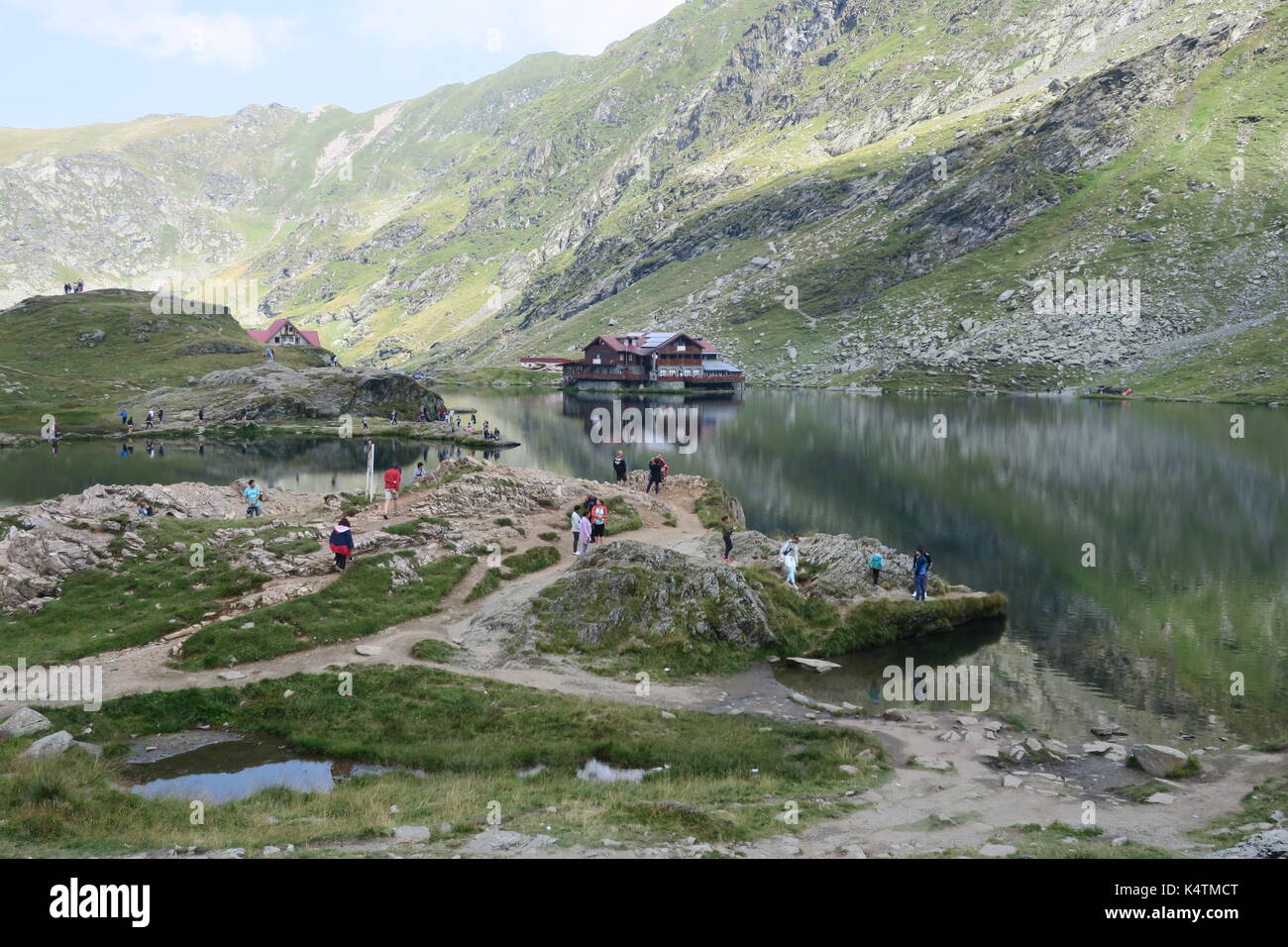 Balea Lake is glacier lake situated at 2034 meters of altitude in the ...