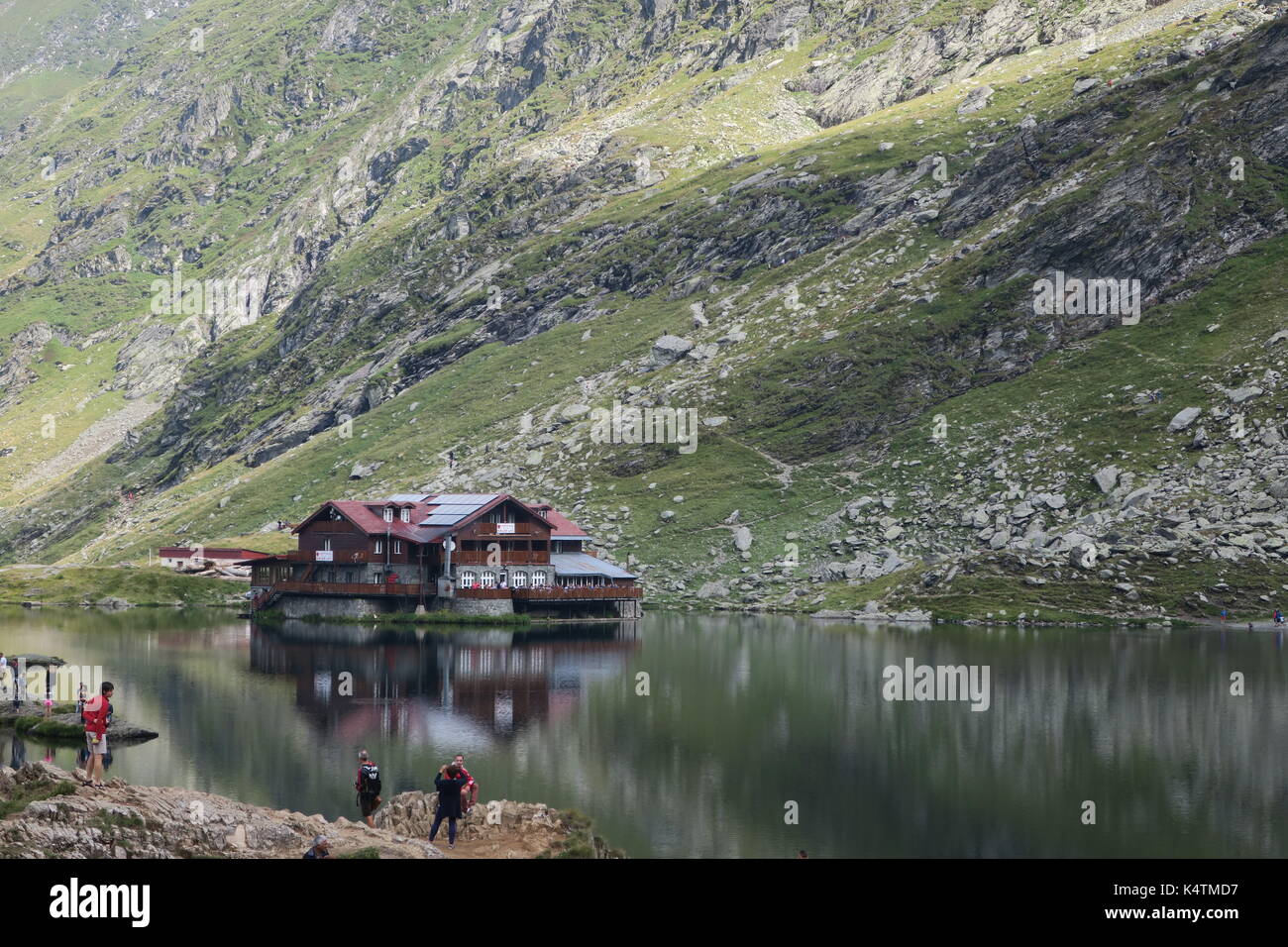 Balea Lake is glacier lake situated at 2034 meters of altitude in the ...