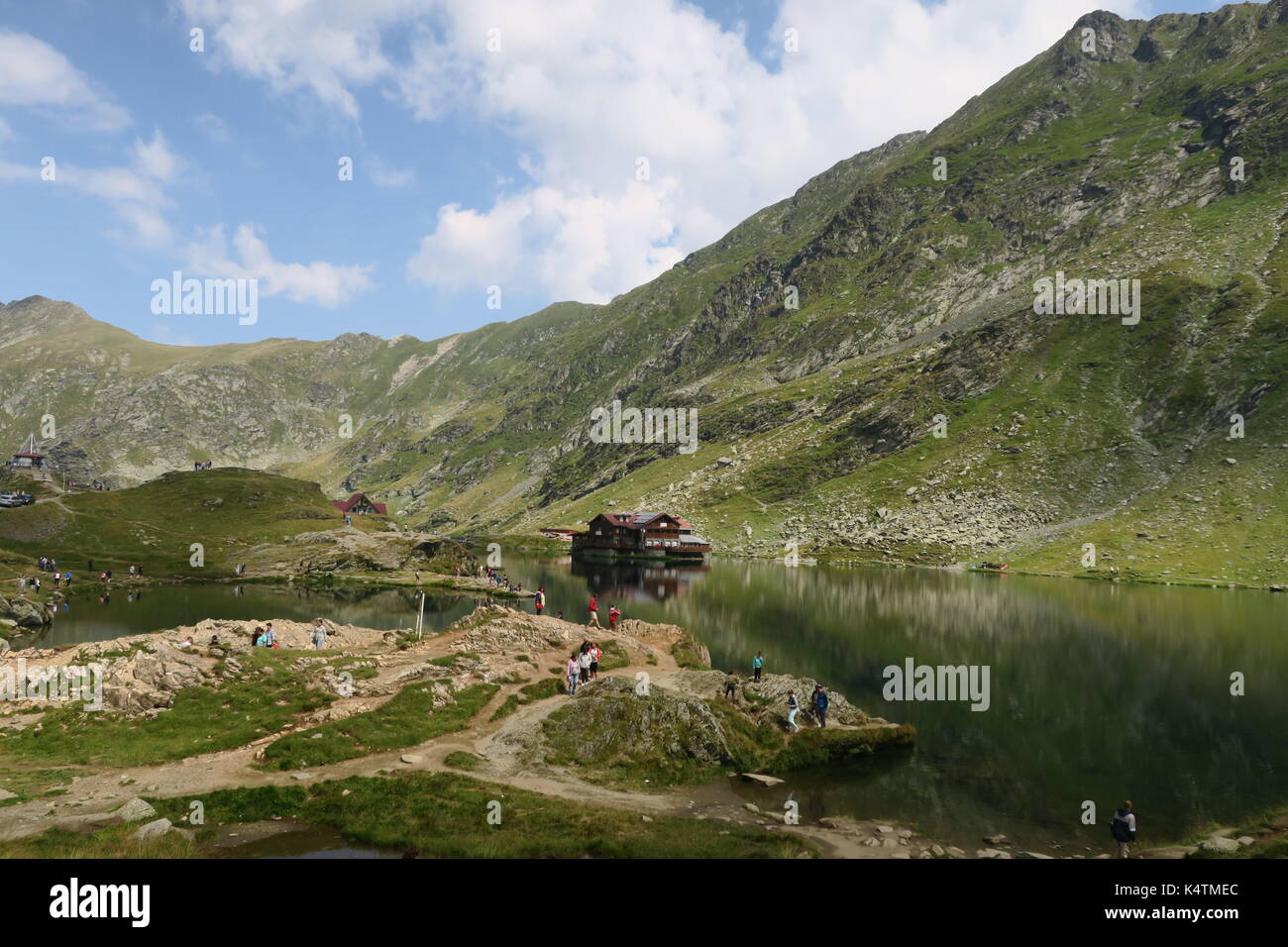 Balea Lake is glacier lake situated at 2034 meters of altitude in the ...