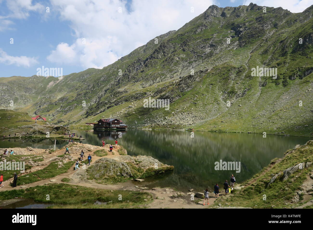 Balea Lake is glacier lake situated at 2034 meters of altitude in the ...