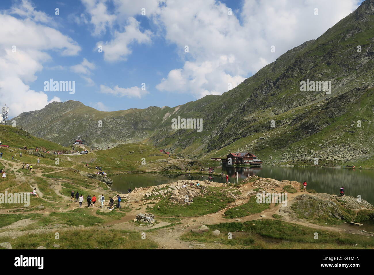 Balea Lake is glacier lake situated at 2034 meters of altitude in the ...