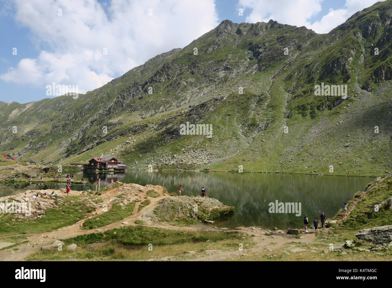 Balea Lake is glacier lake situated at 2034 meters of altitude in the ...