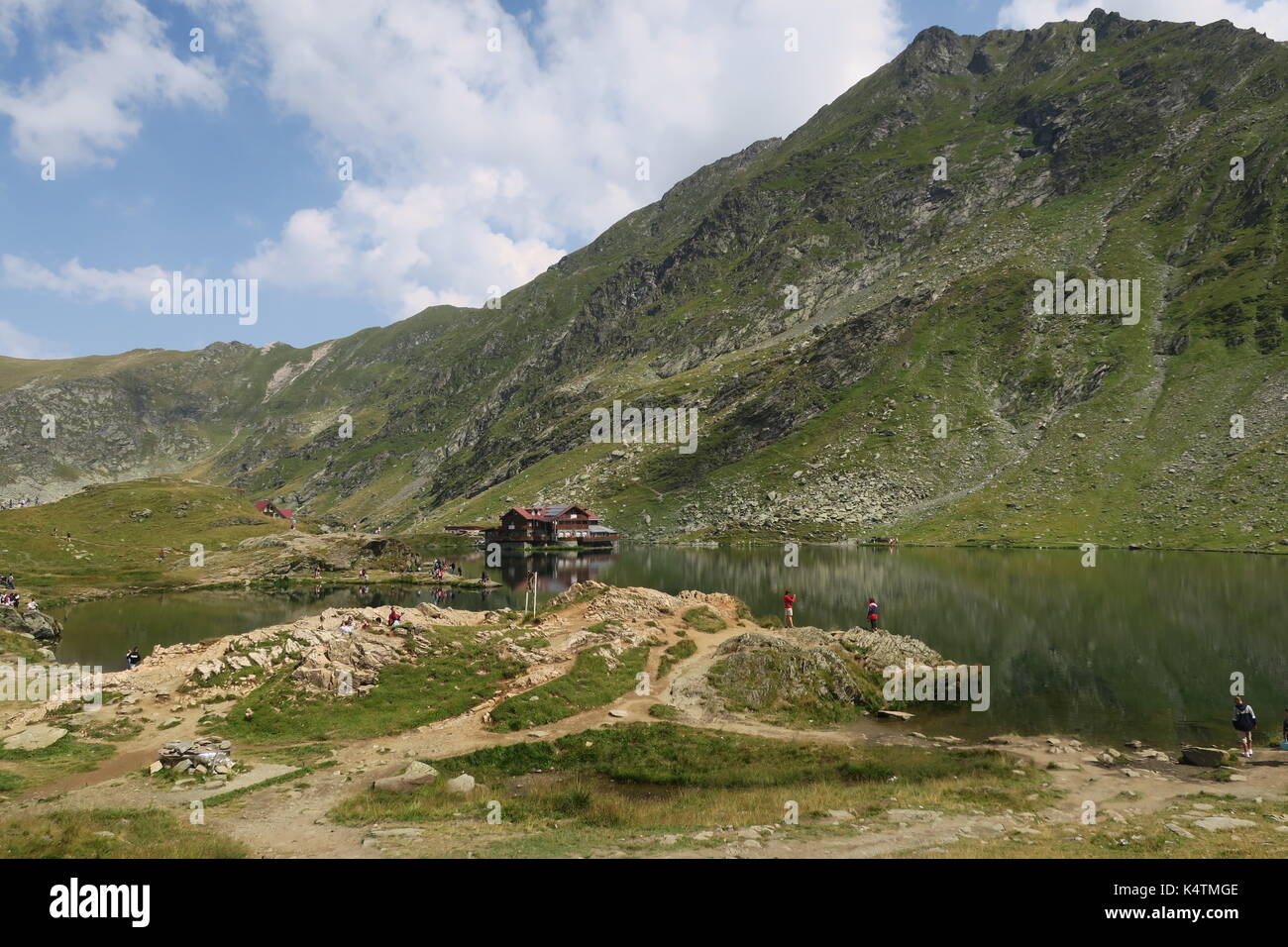 Balea Lake is glacier lake situated at 2034 meters of altitude in the ...