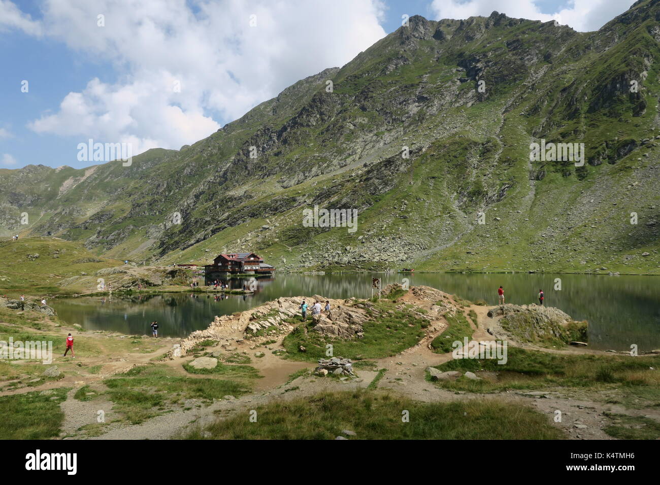 Balea Lake is glacier lake situated at 2034 meters of altitude in the ...