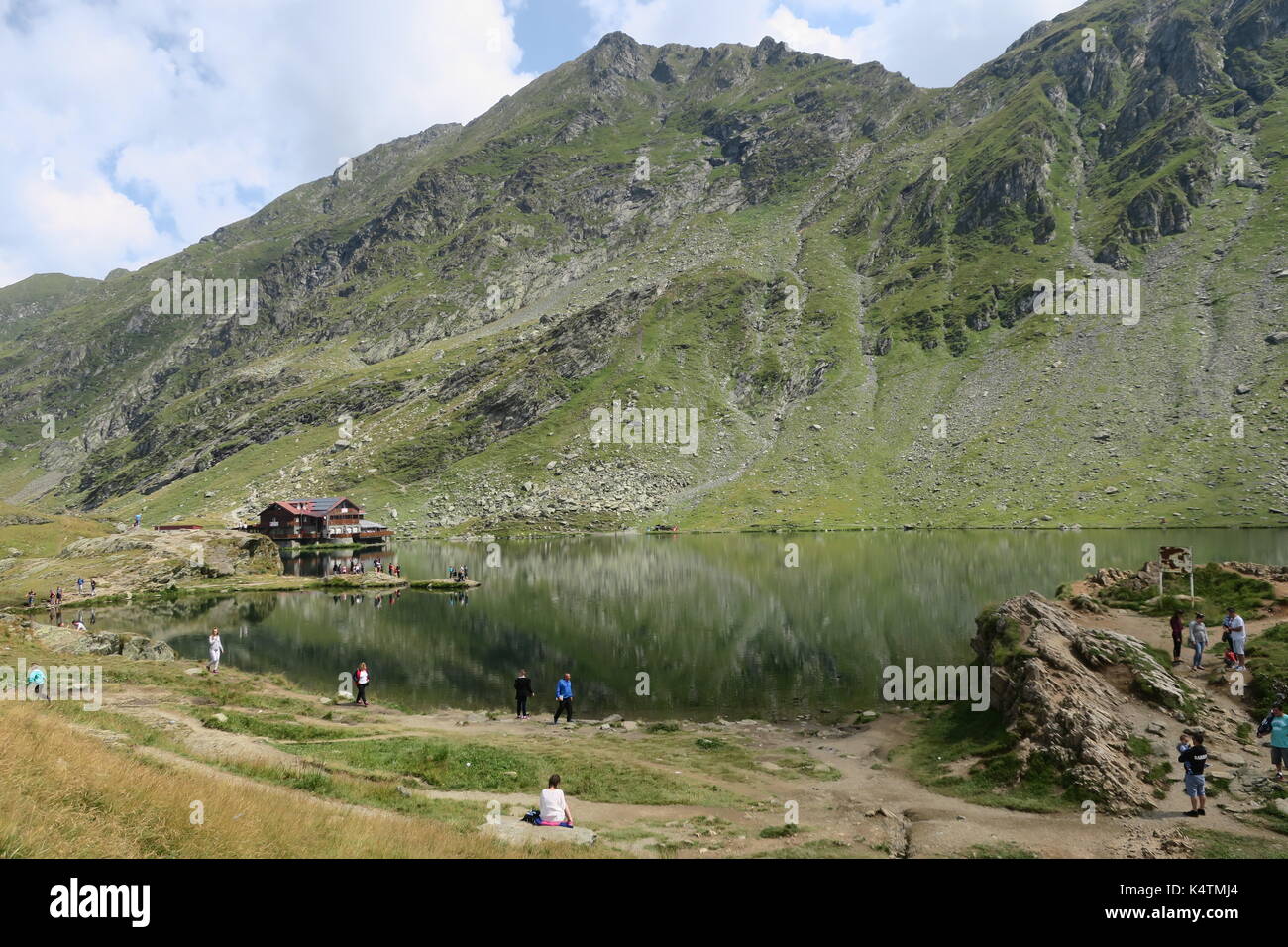 Balea Lake is glacier lake situated at 2034 meters of altitude in the ...