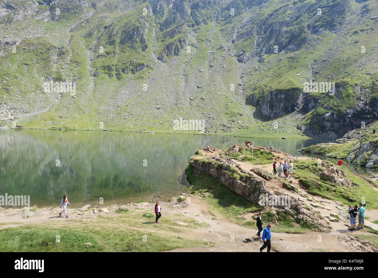 Balea Lake is glacier lake situated at 2034 meters of altitude in the ...