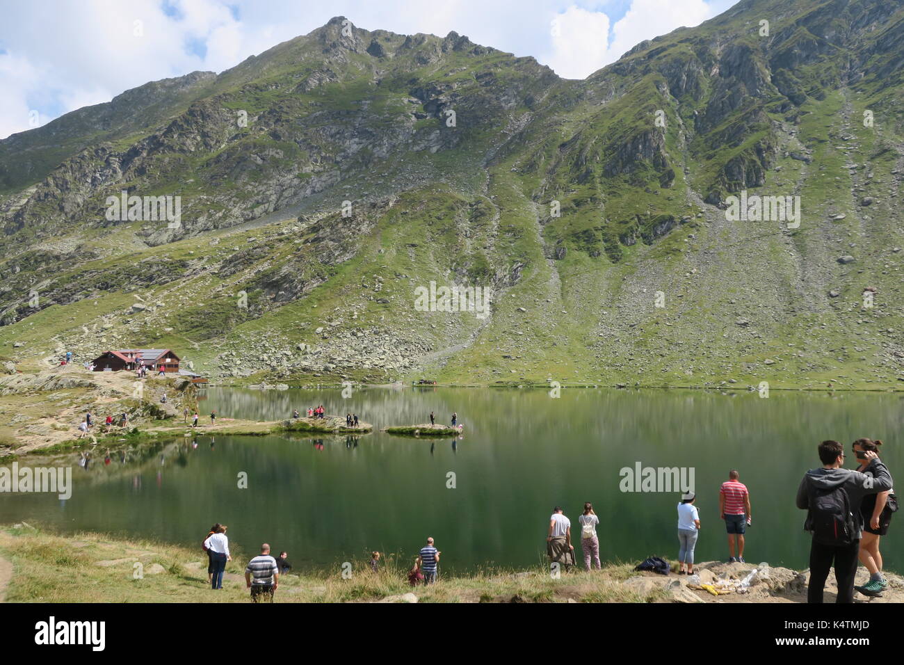 Balea Lake is glacier lake situated at 2034 meters of altitude in the ...