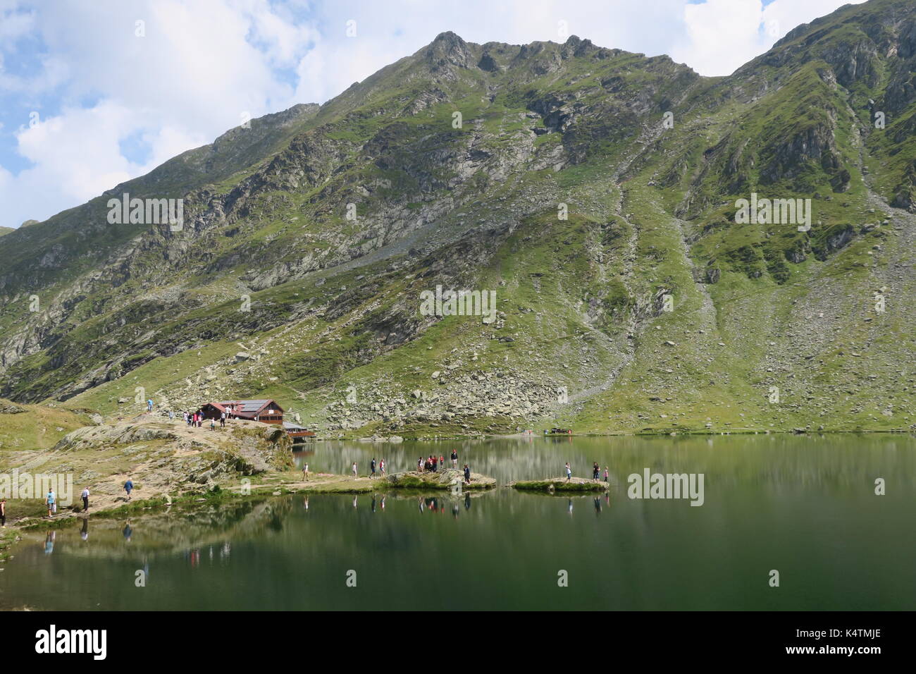 Balea Lake is glacier lake situated at 2034 meters of altitude in the ...